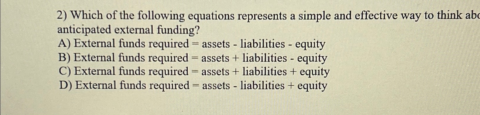 Solved Which of the following equations represents a simple | Chegg.com