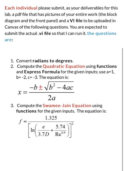 Solved Each individual please submit, as your deliverables | Chegg.com