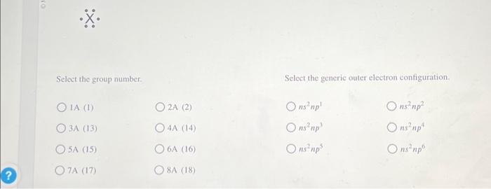 Solved What are the group numbers and the generic outer | Chegg.com