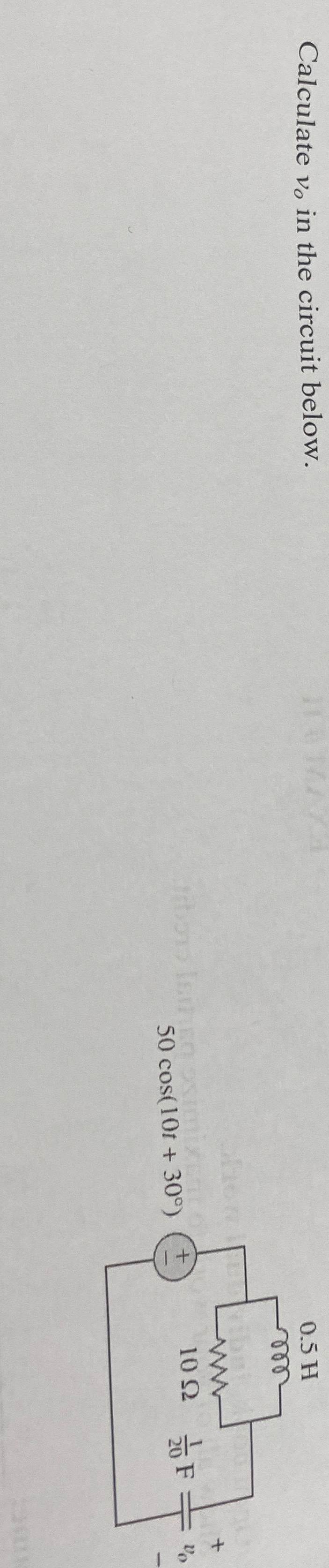 Solved Calculate vo ﻿in the circuit below. | Chegg.com
