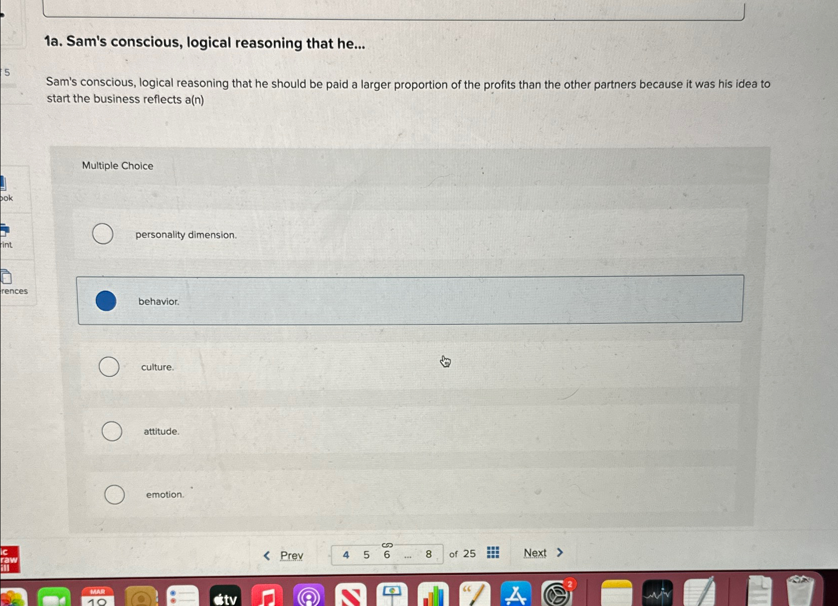 Solved 1a. ﻿Sam's conscious, logical reasoning that | Chegg.com