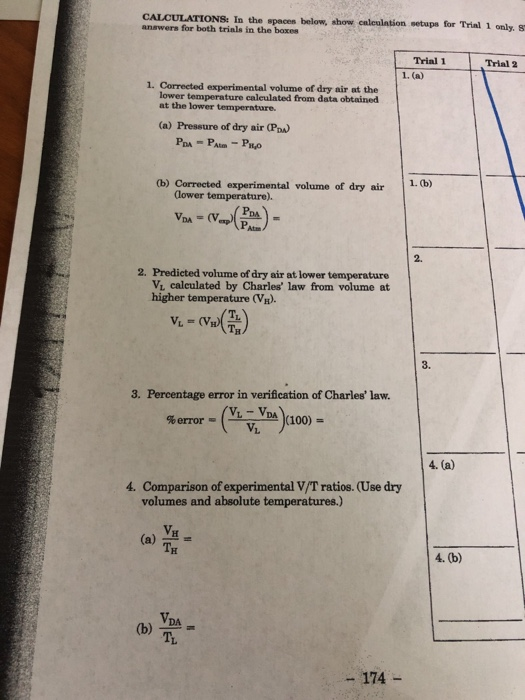 Solved Data Table Trial 1 Temperature of boiling water, Tg 1 | Chegg.com
