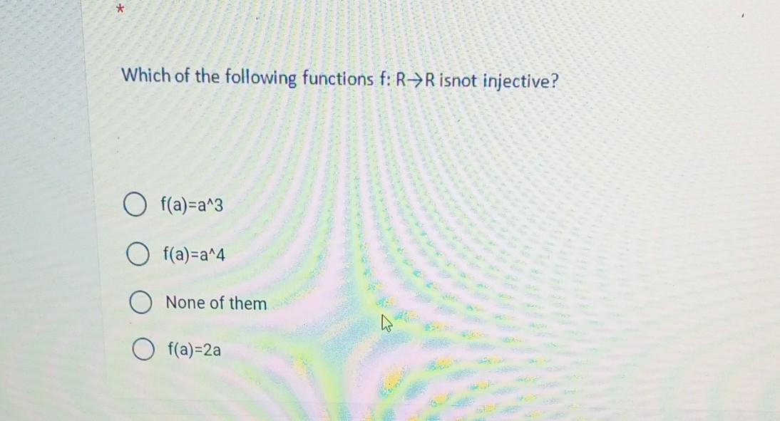 Solved Which of the following functions f:R→R isnot | Chegg.com