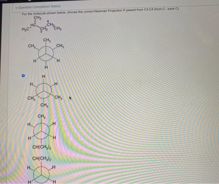 Solved For The Molecule Shown Below Choose The Correct