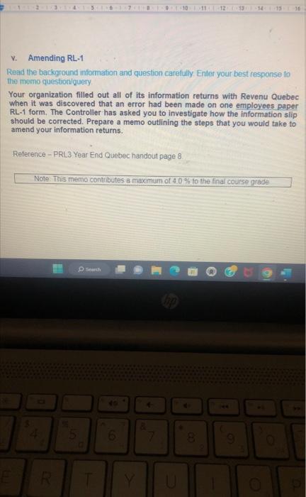 v. Amending RL-1 Read the background information and | Chegg.com