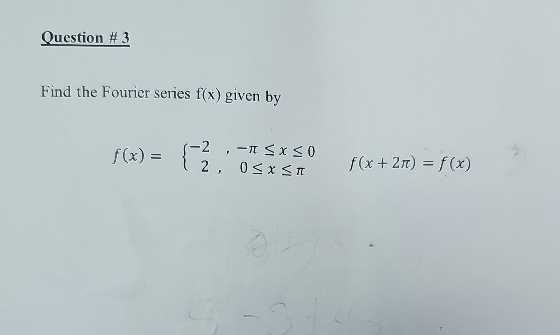 Solved Find the Fourier series f(x) given by | Chegg.com