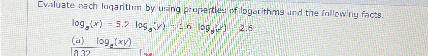 Solved Evaluate each logarithm by using properties of | Chegg.com
