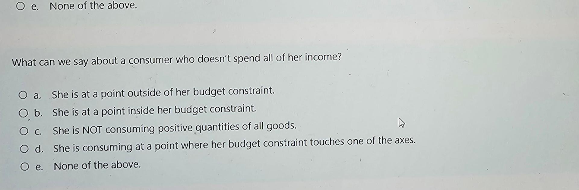 Solved e. ﻿None of the above.What can we say about a | Chegg.com