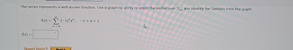 Solved The series represents a well-known function. Use a | Chegg.com
