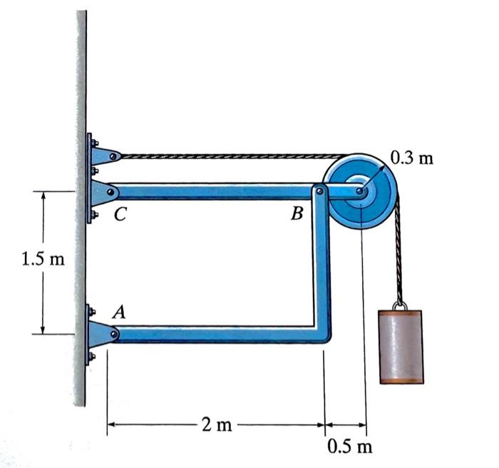 Solved Draw Free Body Diagram of frame, and all its members, | Chegg.com