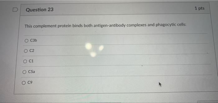 Solved This complement protein binds both antigen-antibody | Chegg.com