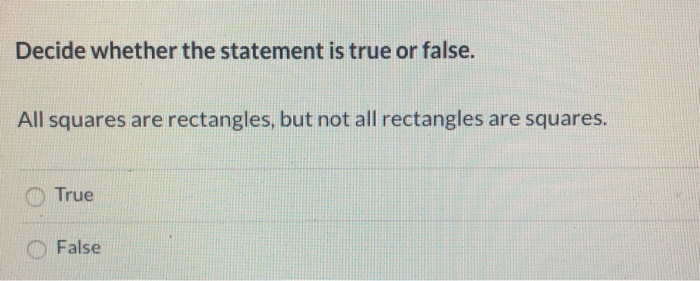 Solved Decide whether the statement is true or false. All | Chegg.com