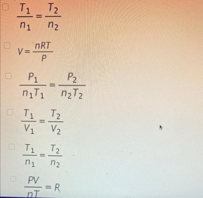 Solved if the ideal gas law can be re arranged in many ways | Chegg.com