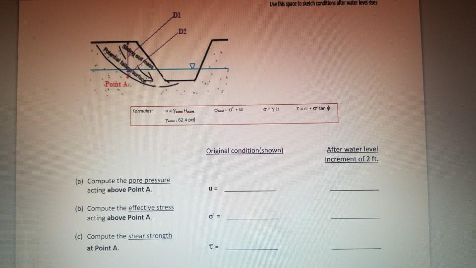 Solved shear strength and stress dimensions D1and D2 | Chegg.com