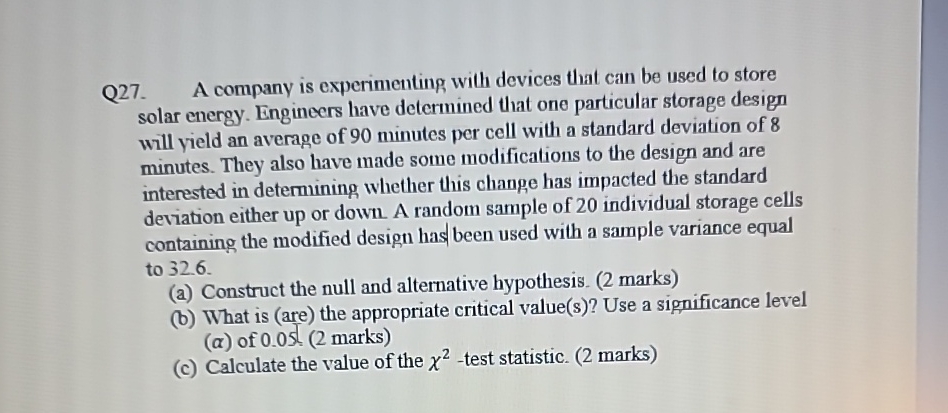Solved Q27. ﻿A company is experimenting with devices that | Chegg.com