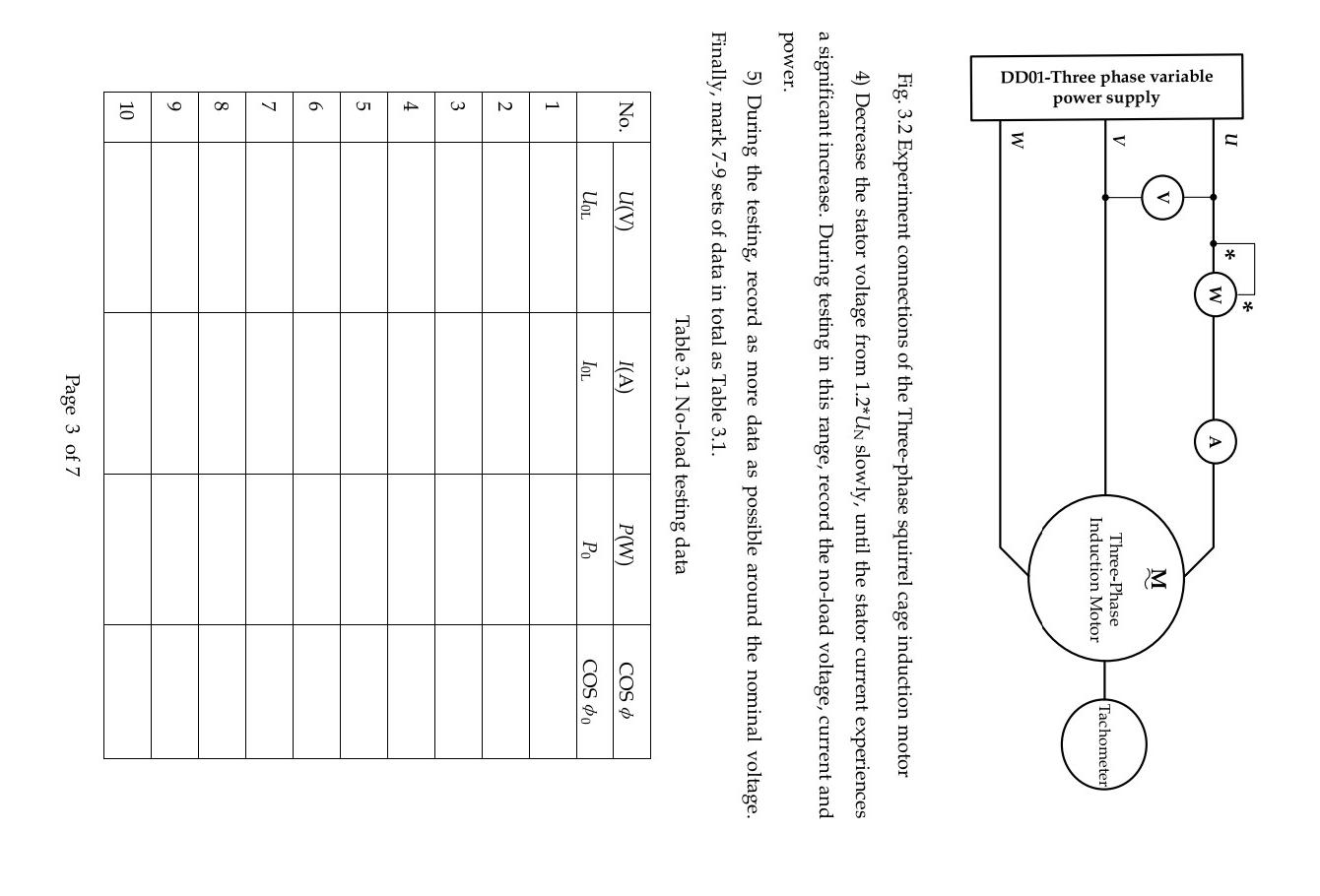 EXP3 - Three Phase, Squirrel Cage Induction Motor 1. | Chegg.com