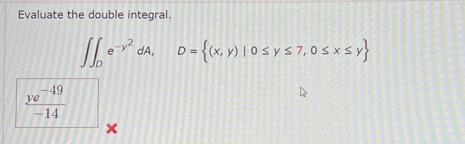 Solved Evaluate the double | Chegg.com