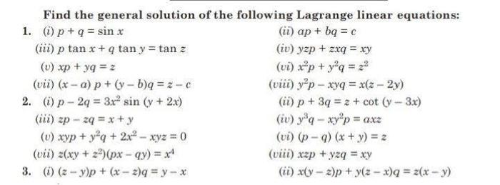 Solved Find the general solution of the following Lagrange | Chegg.com