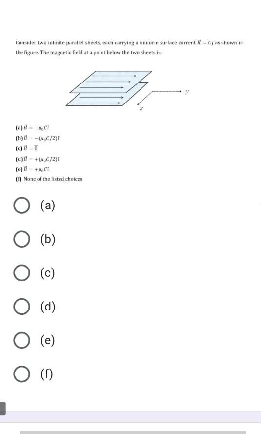 Solved Consider two infinite parallel sheets, cach carrying | Chegg.com