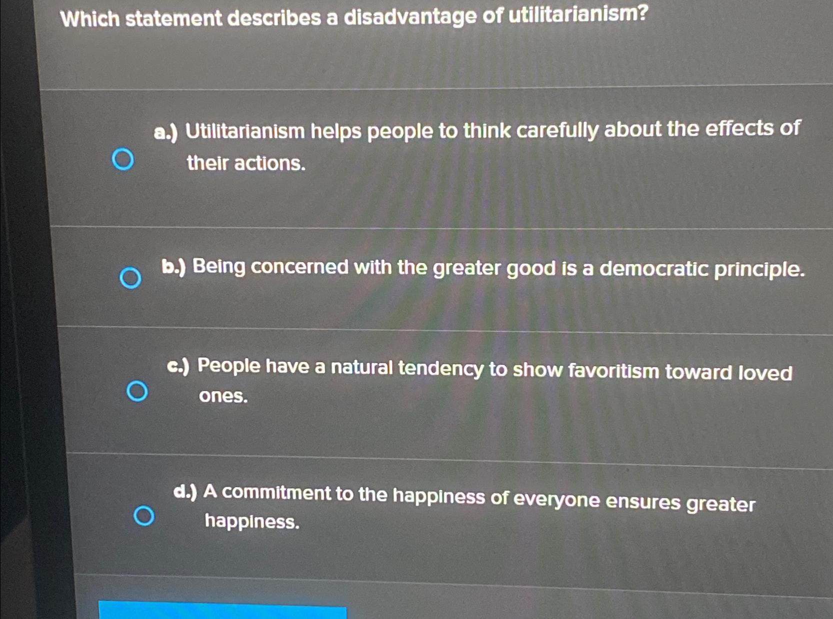 Solved Which statement describes a disadvantage of | Chegg.com