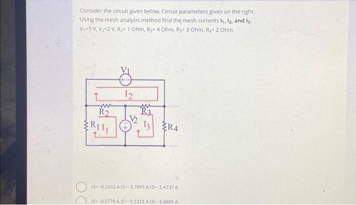 Solved Consider the circuit given below. Circuit parameters | Chegg.com
