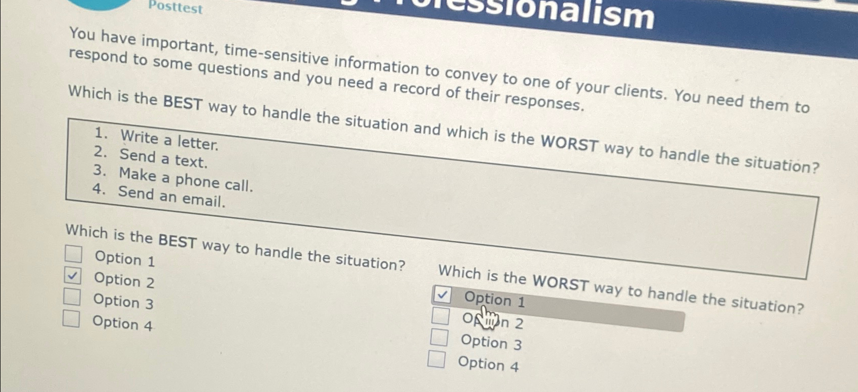 Solved PosttestYou have important, time-sensitive | Chegg.com
