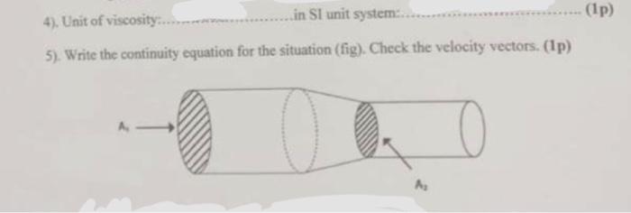 Solved 5). Write the continuity equation for the situation | Chegg.com