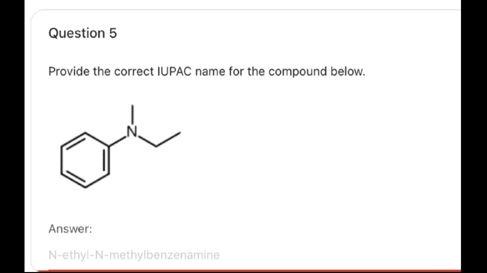 Solved name the ipuac name Question 5Provide the correct | Chegg.com
