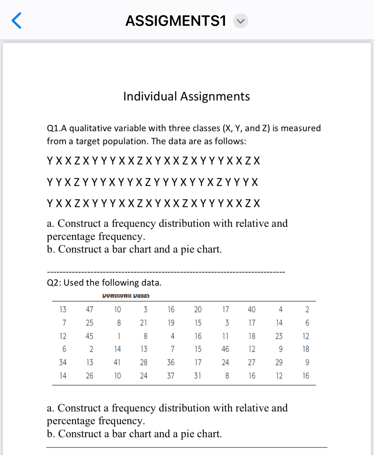 Solved Q1.A qualitative variable with three classes ( x,Y, | Chegg.com