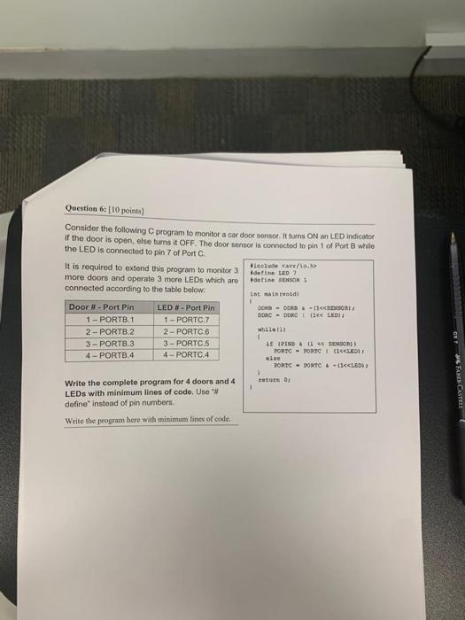 Solved Consider the following C program to monitor a car | Chegg.com