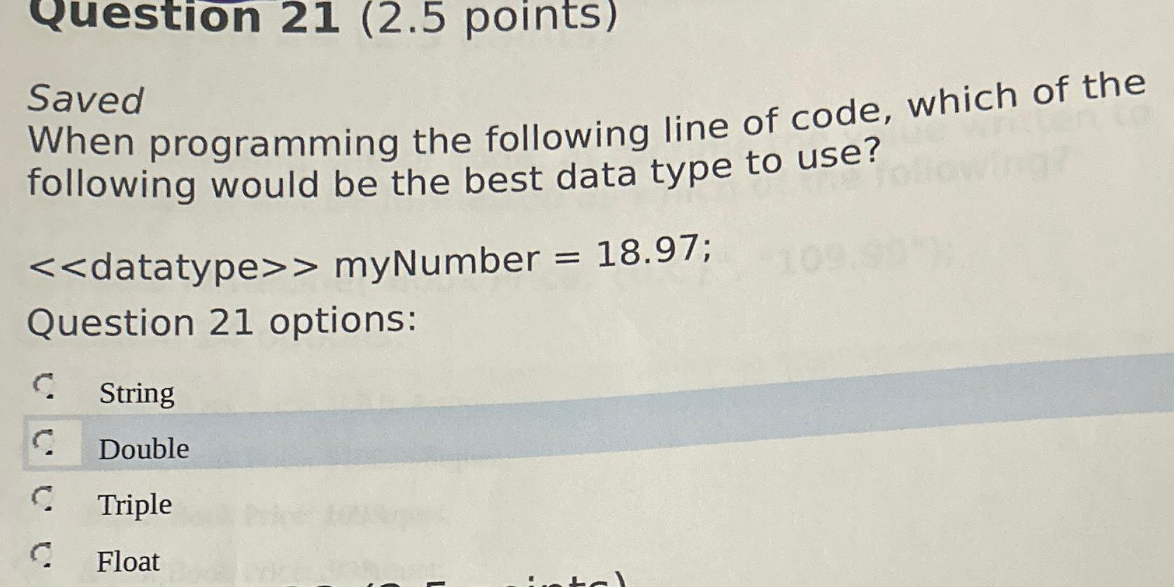 Solved Question 21 (2.5 ﻿points)SavedWhen programming the | Chegg.com