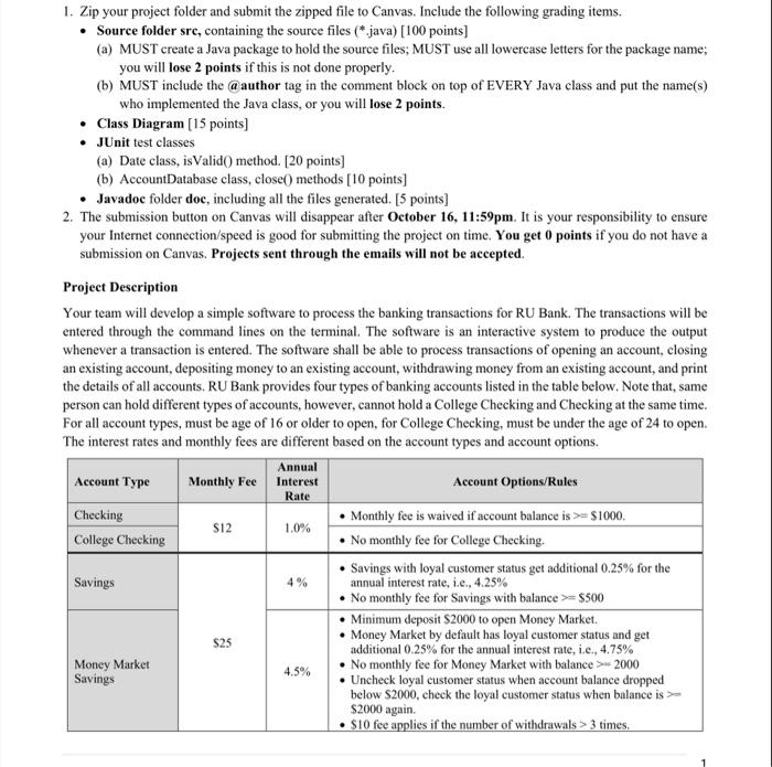 Solved 1. Zip your project folder and submit the zipped file | Chegg.com