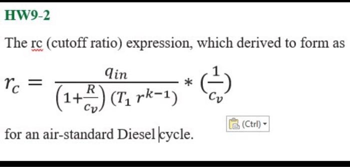 Solved HW9-2 The rc (cutoff ratio) expression, which derived | Chegg.com