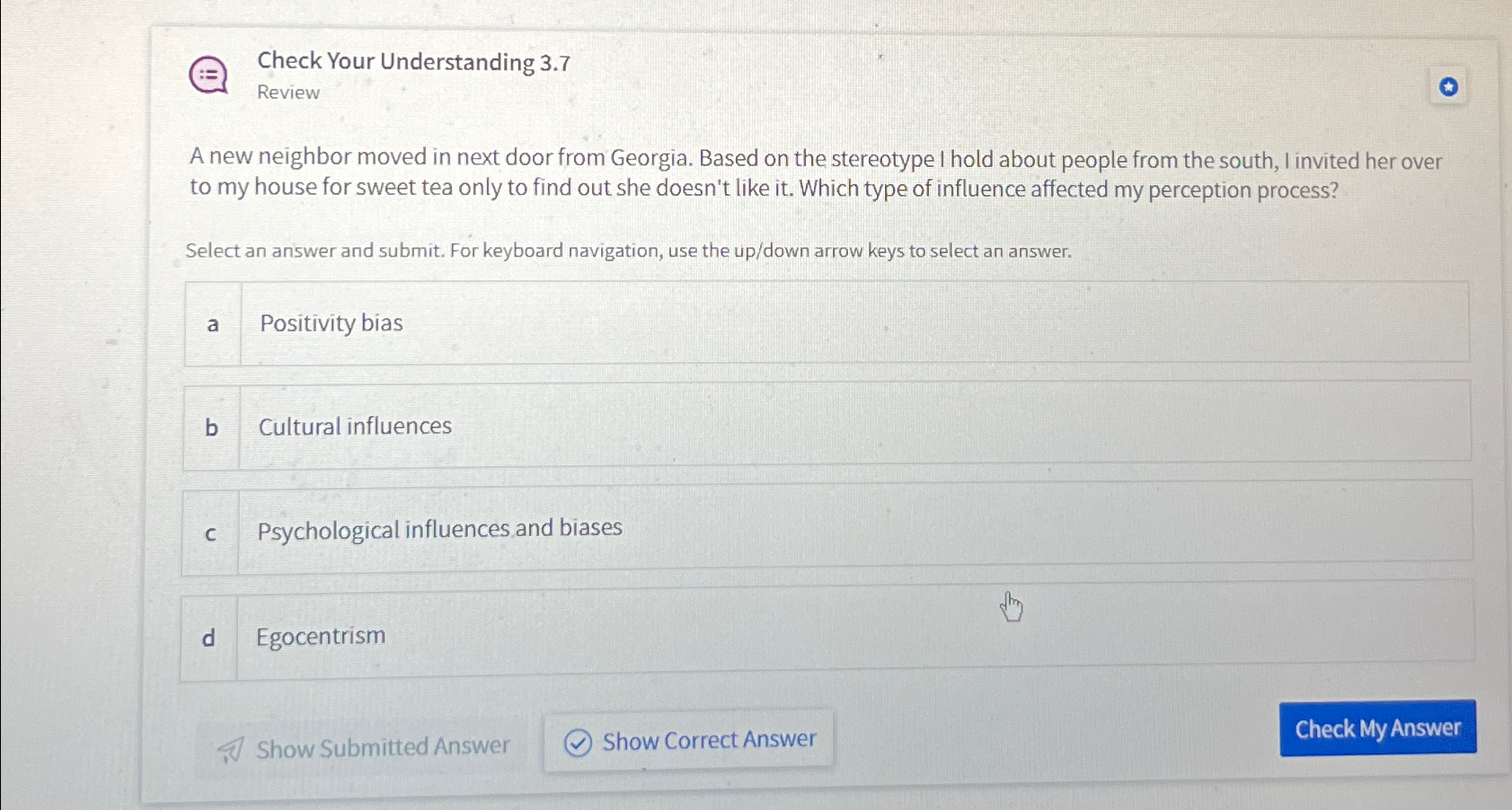 Solved Check Your Understanding 3.7ReviewA new neighbor | Chegg.com