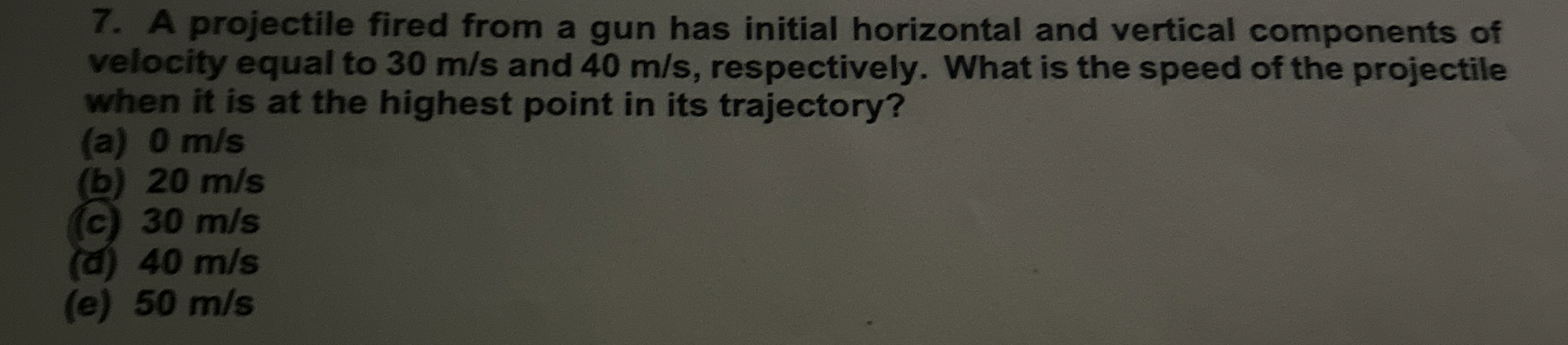Solved Steps for:A projectile fired from a gun has an | Chegg.com