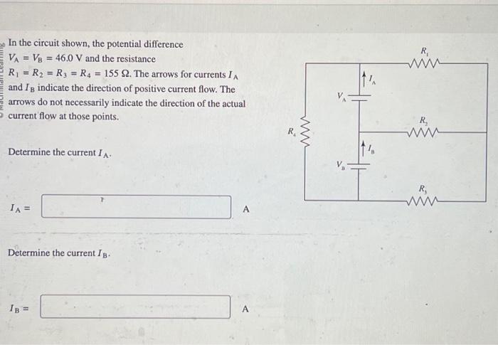In the circuit shown, the potential difference | Chegg.com