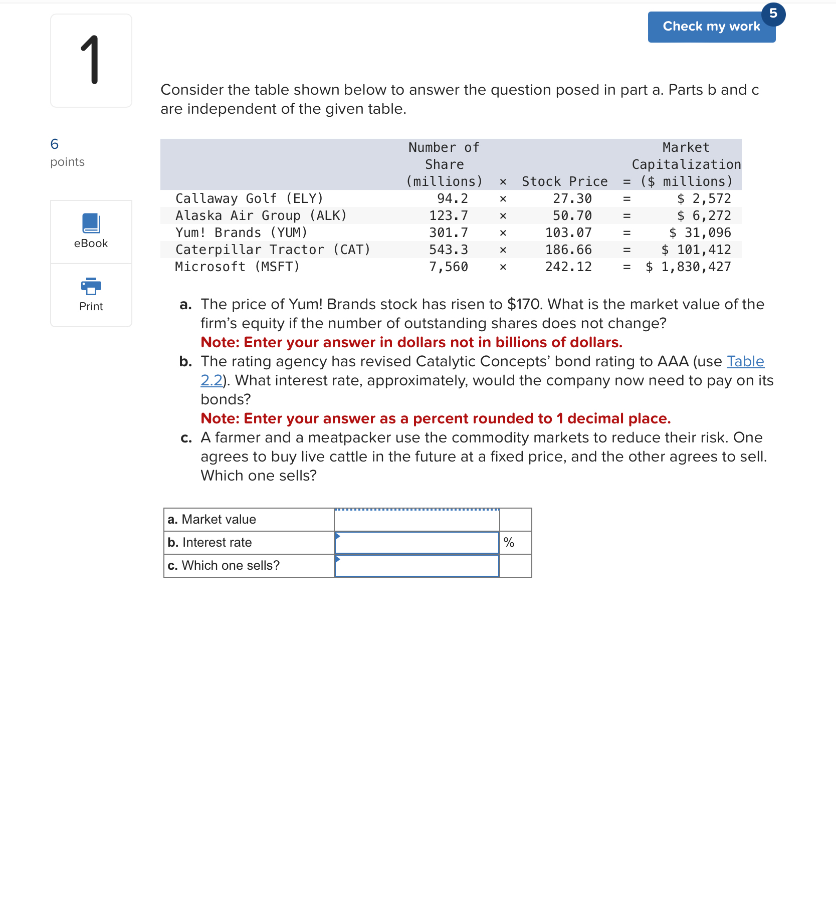 Solved 1Consider the table shown below to answer the | Chegg.com