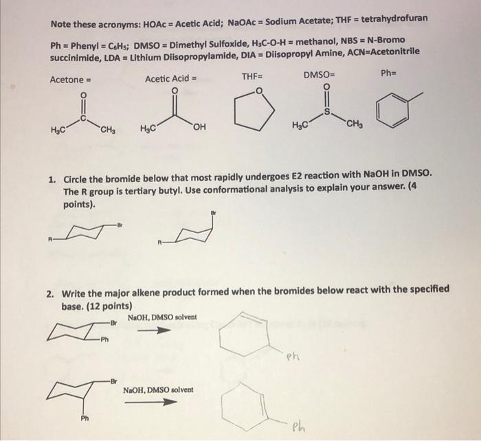 Solved Note these acronyms: HOAC = Acetic Acid; NaoAc = | Chegg.com