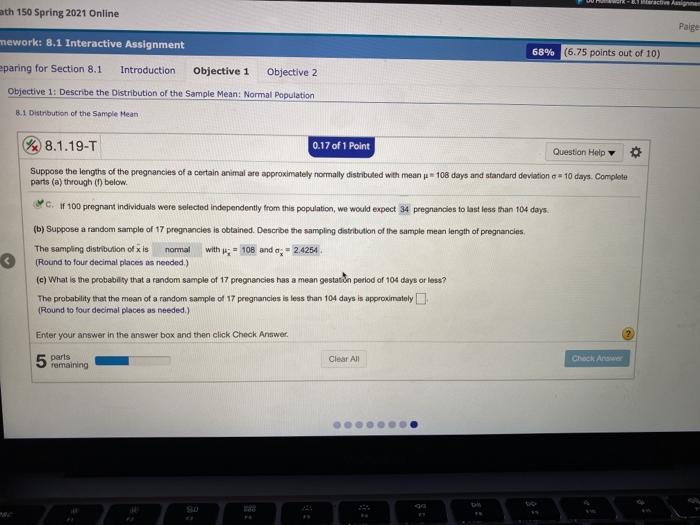 Solved w Ang ath 150 Spring 2021 Online Paige mework: 8.1 | Chegg.com