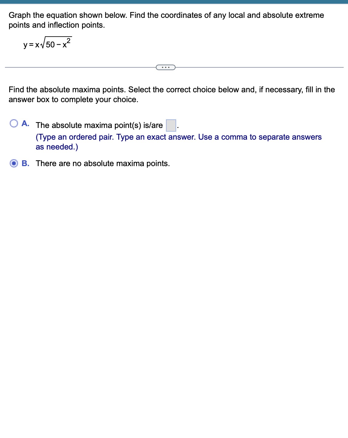 Solved Graph the equation shown below. Find the coordinates | Chegg.com
