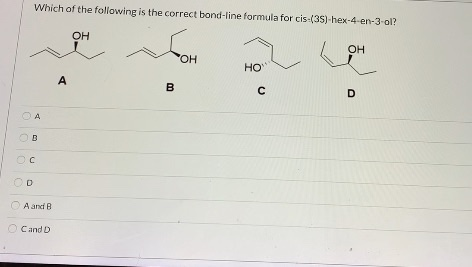Solved Which of the following is the correct bond-line | Chegg.com