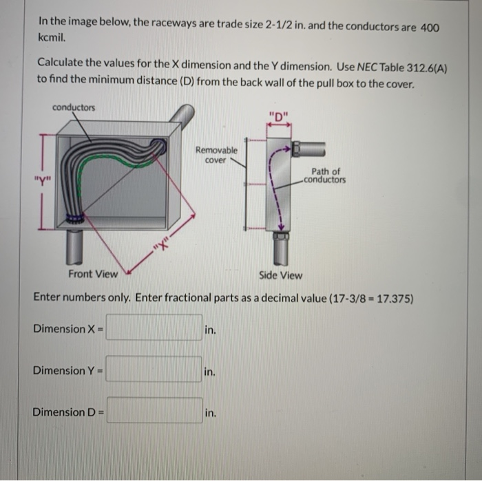In the image below, the raceways are trade size 2-1/2 | Chegg.com