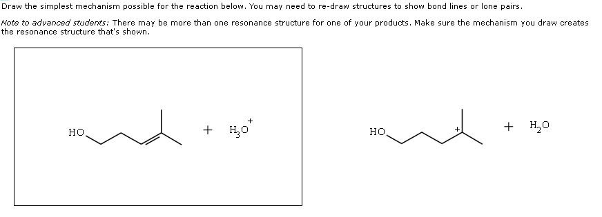 Solved Draw the simplest mechanism possible for the reaction | Chegg.com