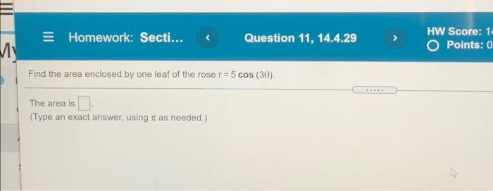 Solved Homework Secti Question 11 14 4 29 Hw Score