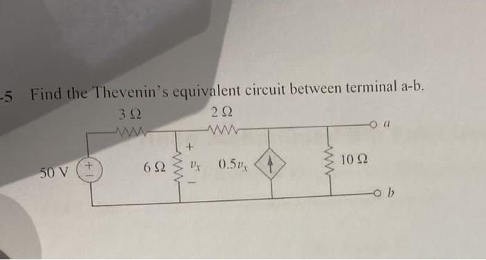 Find the Thevenin's equivalent circuit between | Chegg.com