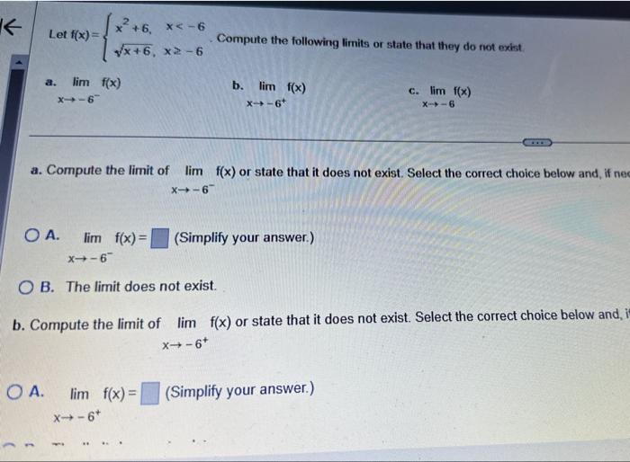 Solved Let f(x)={x2+6,x+6,x