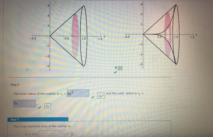 Solved Tutorial Exercise Find the volume V of the solid | Chegg.com