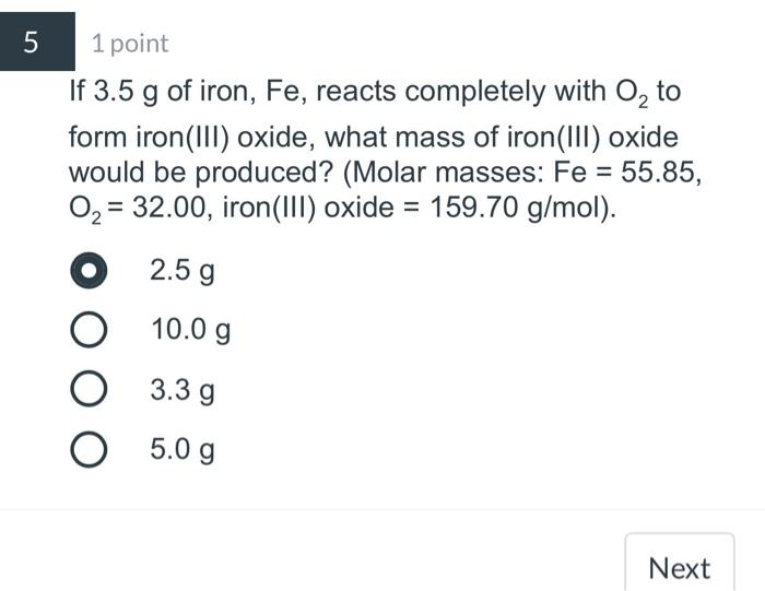 Solved 3 1 point Given the reaction: 6 Na + 2 ScCl2 → 2 Sc + | Chegg.com