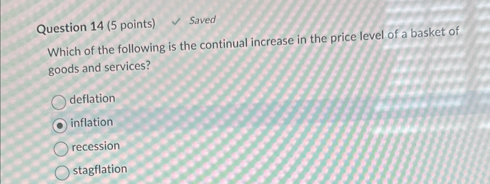 Solved Question 14 (5 ﻿points) ﻿SavedWhich of the following | Chegg.com