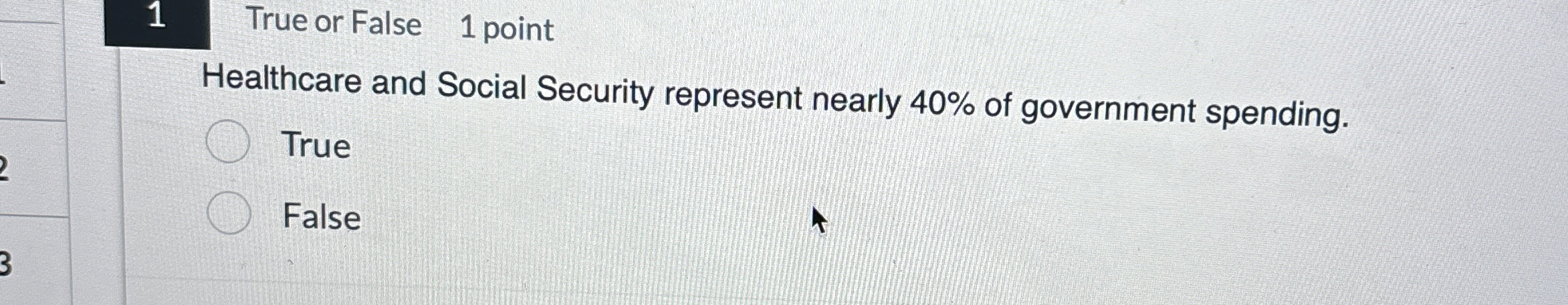 Solved 1 ﻿True or False 1 ﻿pointHealthcare and Social | Chegg.com